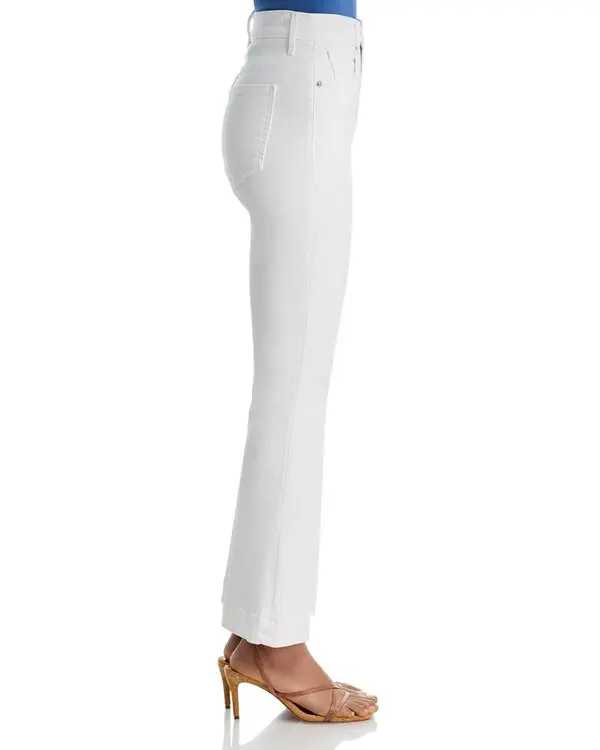 Veronica Beard Carson High-rise Ankle Flare Jeans - White