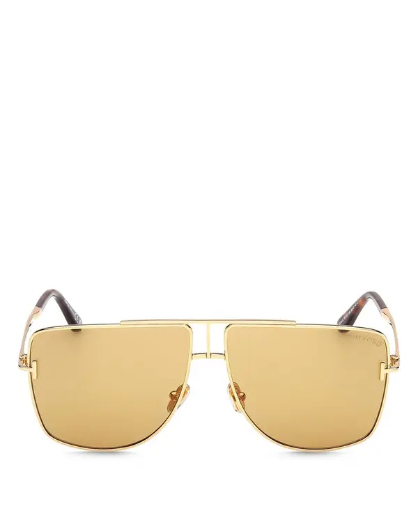 TOM FORD Navigator Sunglasses 59mm - Gold/brown