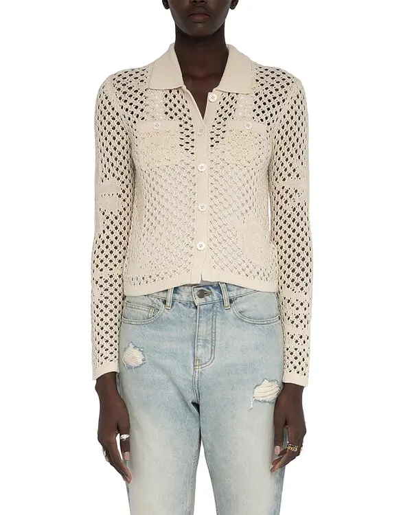 Zadig&Voltaire Voltyz Crochet Cardigan - Ecru