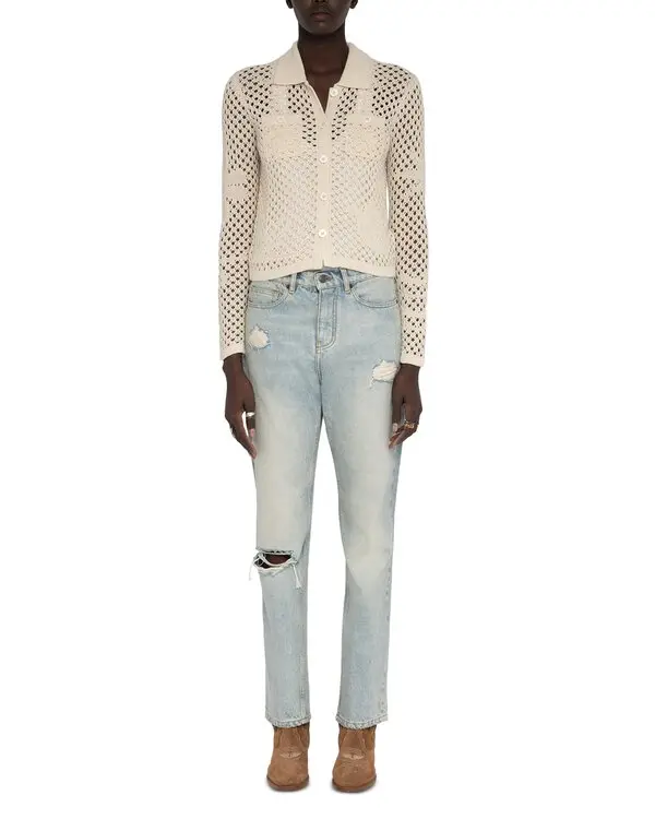 Zadig&Voltaire Voltyz Crochet Cardigan - Ecru