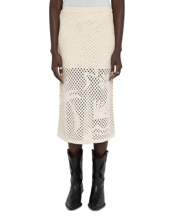 Zadig&Voltaire Soly Colin Midi Skirt - Ecru
