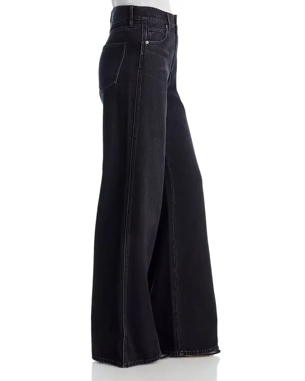 Veronica Beard Kasey Mid Rise Wide Leg Jeans - Washed Ony