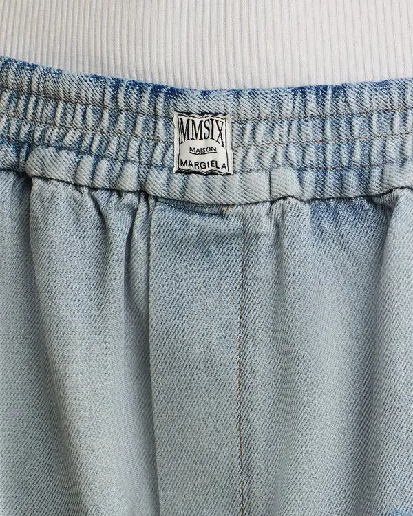 MAISON MARGIELA Distressed Denim Shorts - Light/blue