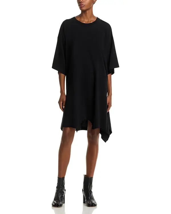 MAISON MARGIELA Cotton Asymmetrical Dress - Black