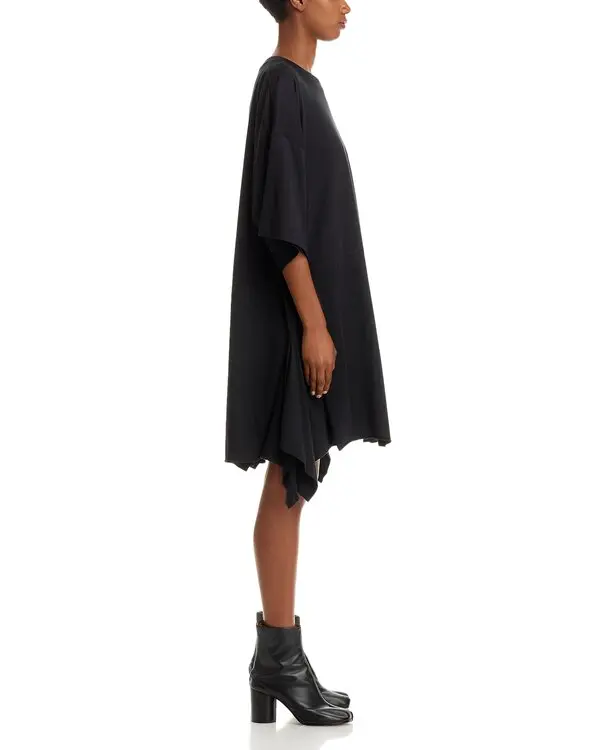 MAISON MARGIELA Cotton Asymmetrical Dress - Black