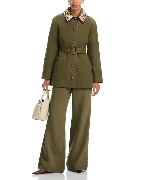 Veronica Beard Langham Dickey Coat - Army