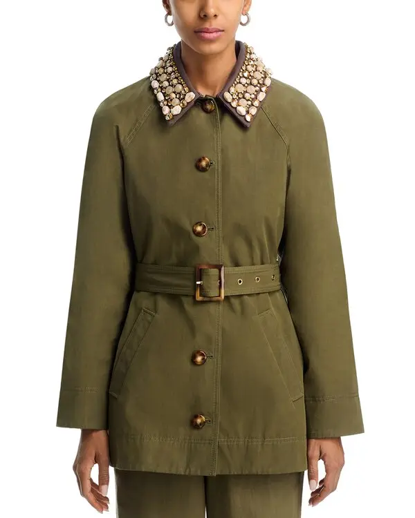 Veronica Beard Langham Dickey Coat - Army