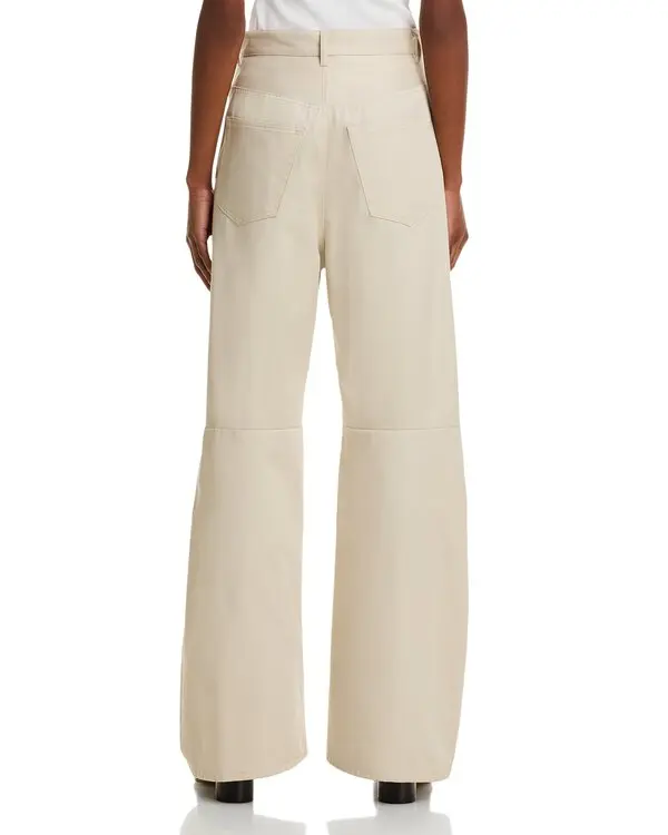 MAISON MARGIELA Cotton Twill Wide Leg Trousers