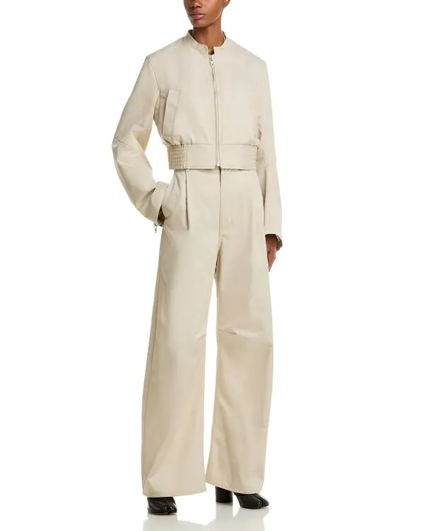 MAISON MARGIELA Cotton Twill Wide Leg Trousers