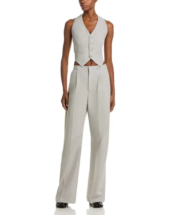 MAISON MARGIELA Pleated Straight Leg Pants