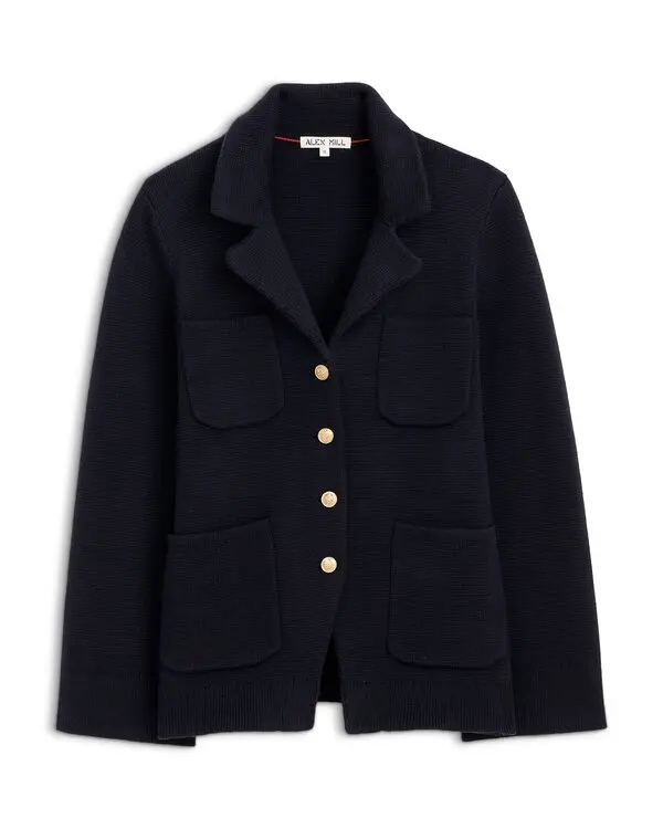 ALEX MILL Sweater Jacket - Navy