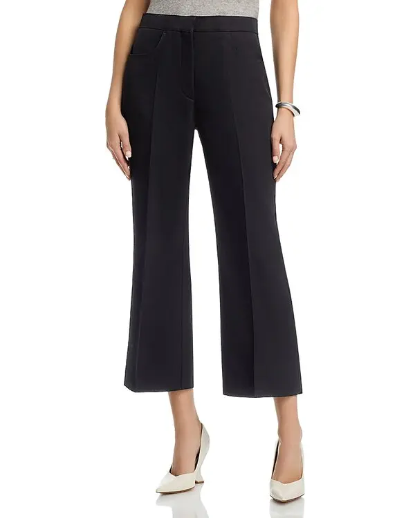 JIL SANDER Wool Cropped Flare Tailored Pants