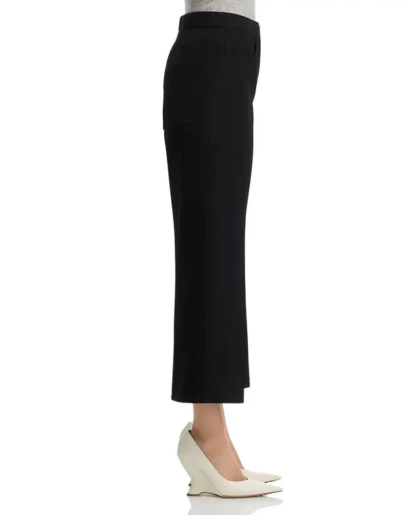 JIL SANDER Wool Cropped Flare Tailored Pants