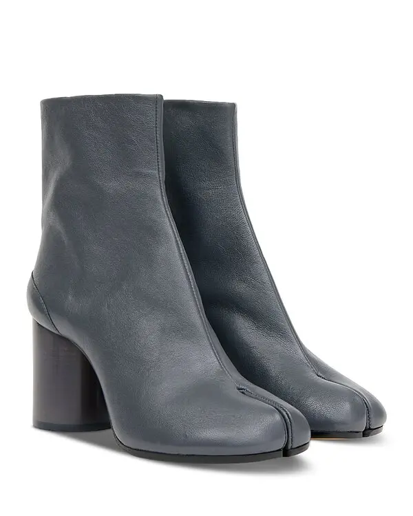 MAISON MARGIELA Tabi Leather Ankle Boots - Grey