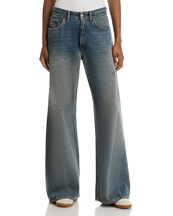MAISON MARGIELA Low Rise Wide Jeans