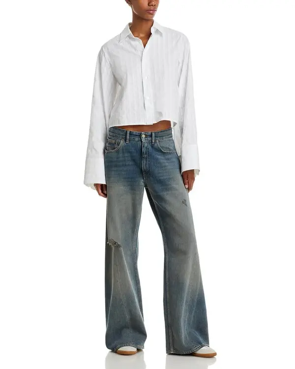 MAISON MARGIELA Low Rise Wide Jeans