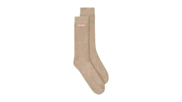 SKYLRK Thin Loop Socks - Cloudy Pink/coffee