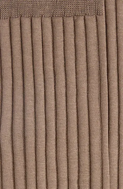Canali Ribbed Dress Socks - Light Brown