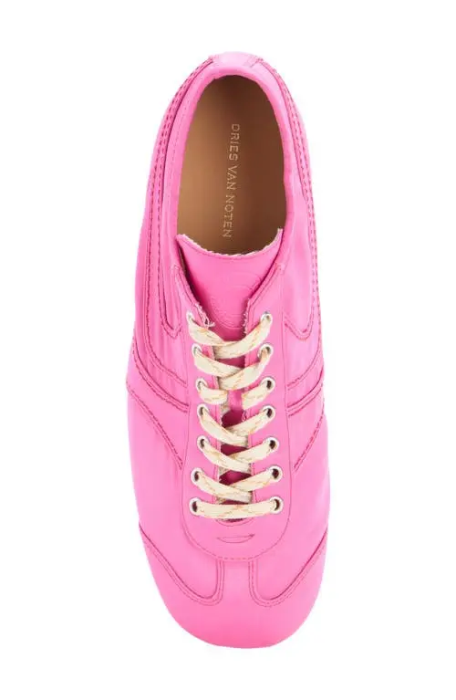Dries Van Noten Slim Satin Sneakers - 304 Fuschia