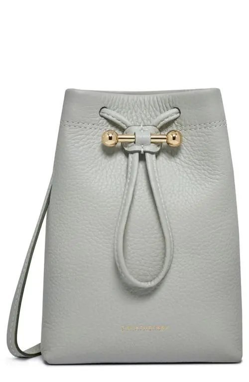 Strathberry Large Osette Leather Bucket Bag - Marble Grey