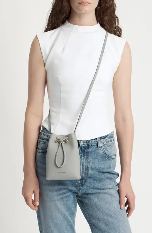 Strathberry Large Osette Leather Bucket Bag - Marble Grey