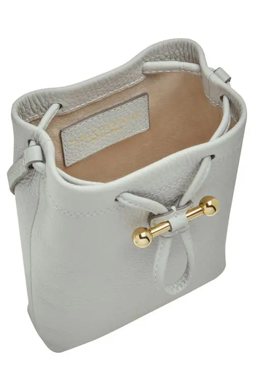 Strathberry Large Osette Leather Bucket Bag - Marble Grey