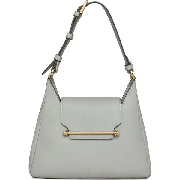 Strathberry Multrees Leather Hobo Bag - Marble Grey