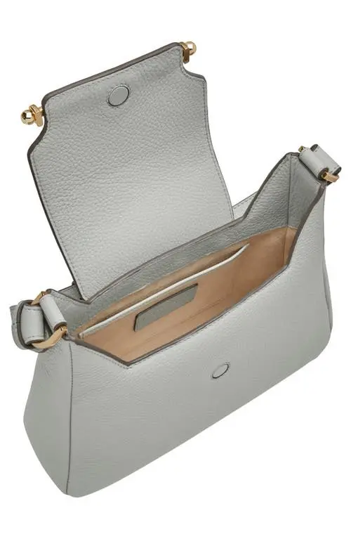 Strathberry Multrees Leather Hobo Bag - Marble Grey