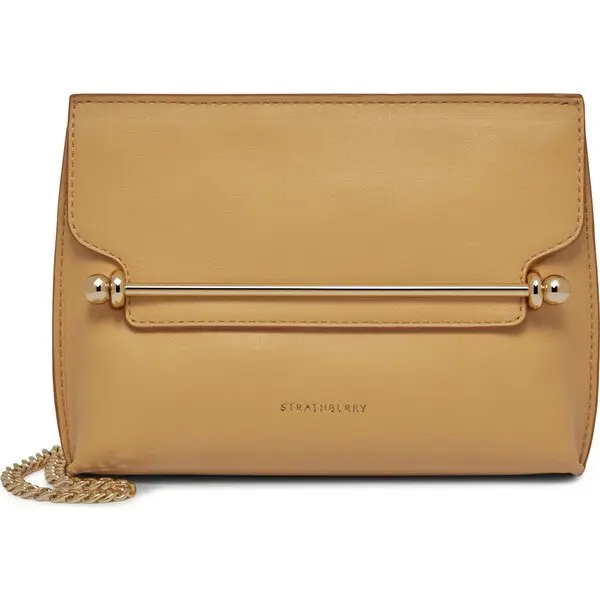 Strathberry Mini Stylist Leather Crossbody Bag - Brulee