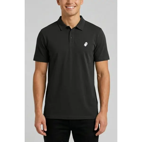 DALIX Ghost Midweight Short Sleeve Polo Shirt - Charcoal