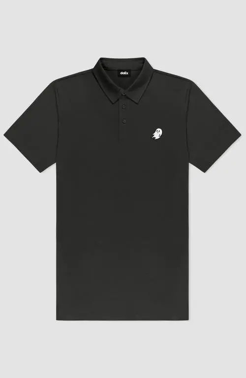 DALIX Ghost Midweight Short Sleeve Polo Shirt - Charcoal