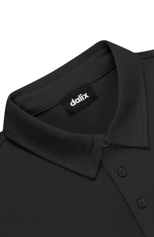 DALIX Ghost Midweight Short Sleeve Polo Shirt - Charcoal