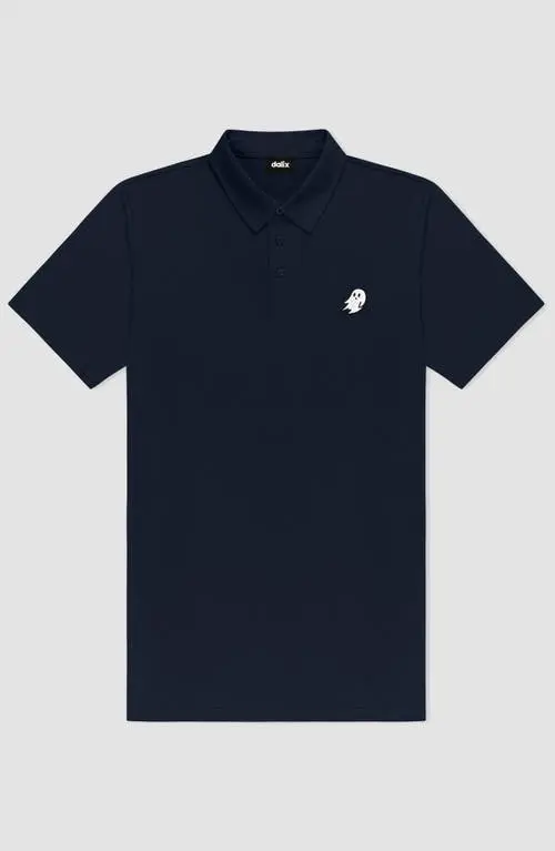 DALIX Ghost Midweight Short Sleeve Polo Shirt - Navy