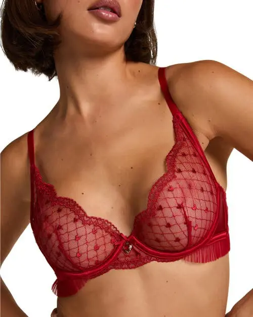 Hunkemoller Cordelie Non-padded Underwired Bra - Chili Pepper