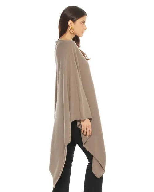 MONTICELLI CASHMERE Cashmere Long Poncho