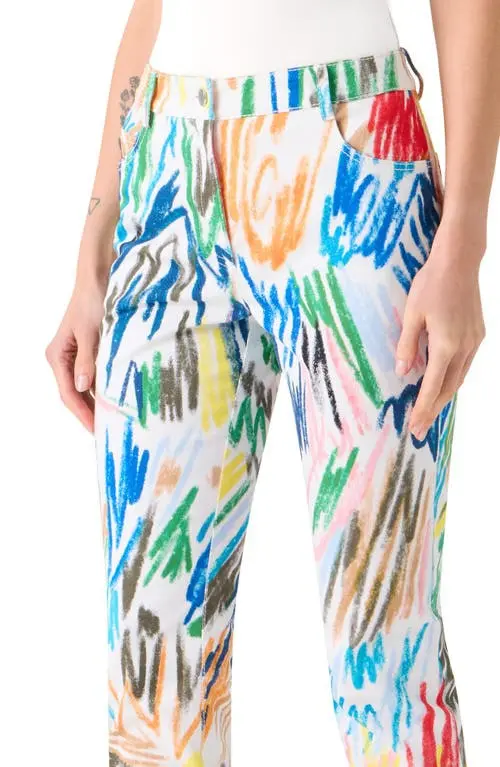 Akris Maru Scribble Print Ankle Jeans