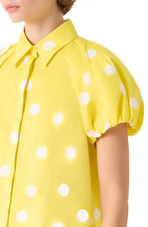 Akris Polka Dot Cotton Poplin Shirt