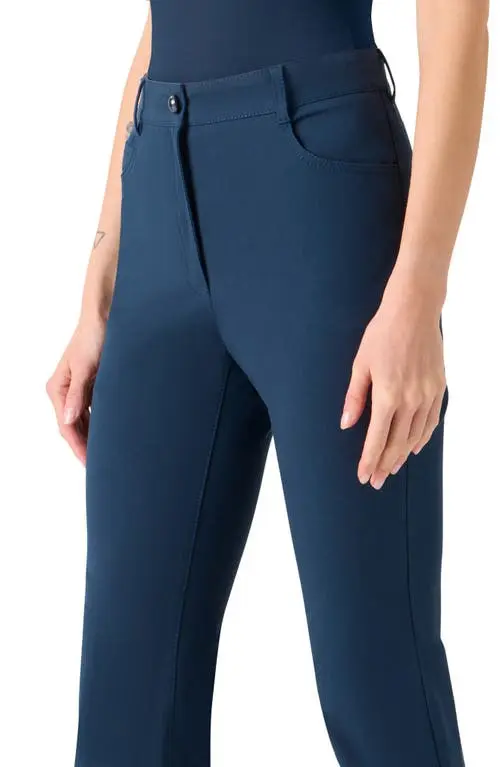 Akris Cali Stretch Cotton Crop Bootcut Pants