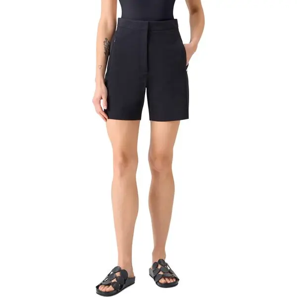 Akris Filia High-waist Gabardine Shorts - Black
