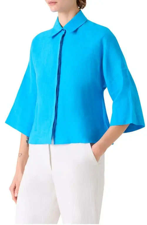Akris Linen Crop Shirt