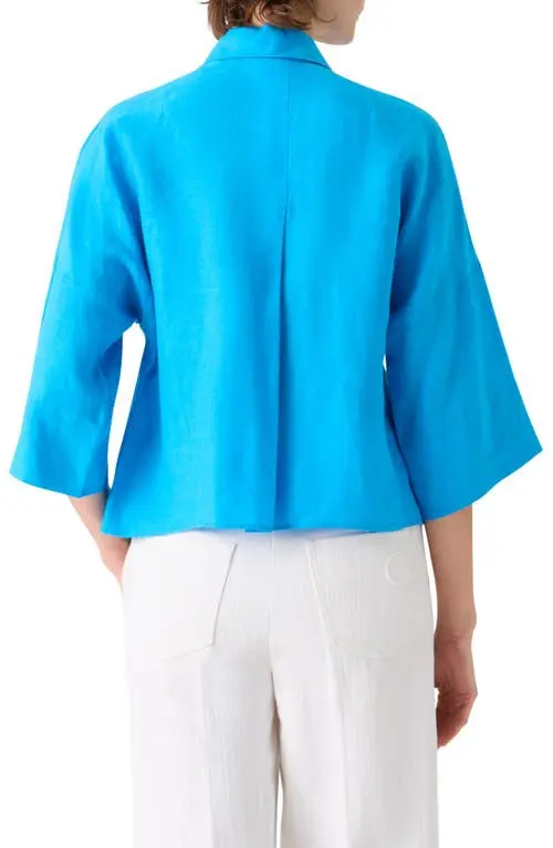 Akris Linen Crop Shirt