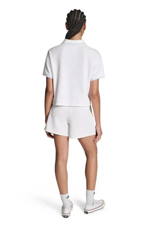 CONVERSE Cropped Waffle Polo
