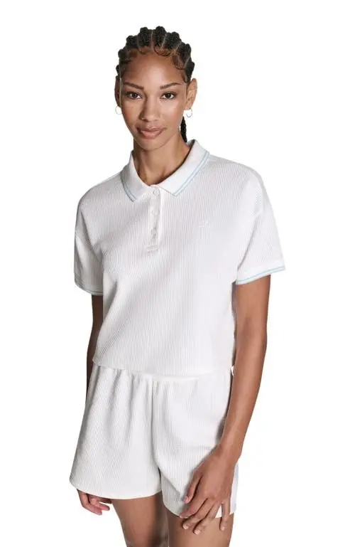 CONVERSE Cropped Waffle Polo