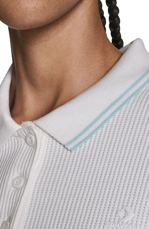 CONVERSE Cropped Waffle Polo