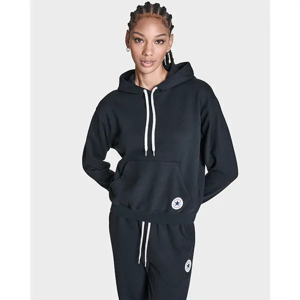 CONVERSE Chuck Taylor Patch French Terry Pullover Hoodie - Converse Black