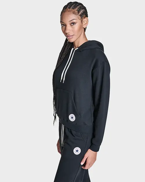 CONVERSE Chuck Taylor Patch French Terry Pullover Hoodie - Converse Black