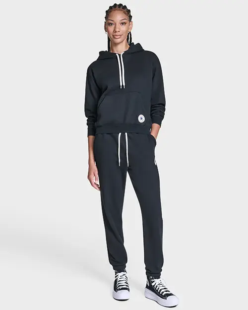 CONVERSE Chuck Taylor Patch French Terry Pullover Hoodie - Converse Black