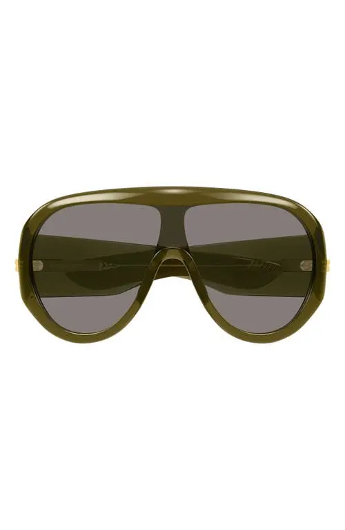 Bottega Veneta 99mm Pilot Sunglasses - Green