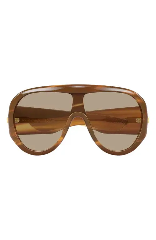 Bottega Veneta 99mm Pilot Sunglasses - Havana