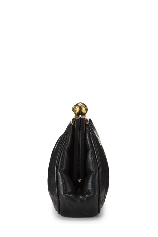 Chanel Lambskin Kiss Lock Clutch